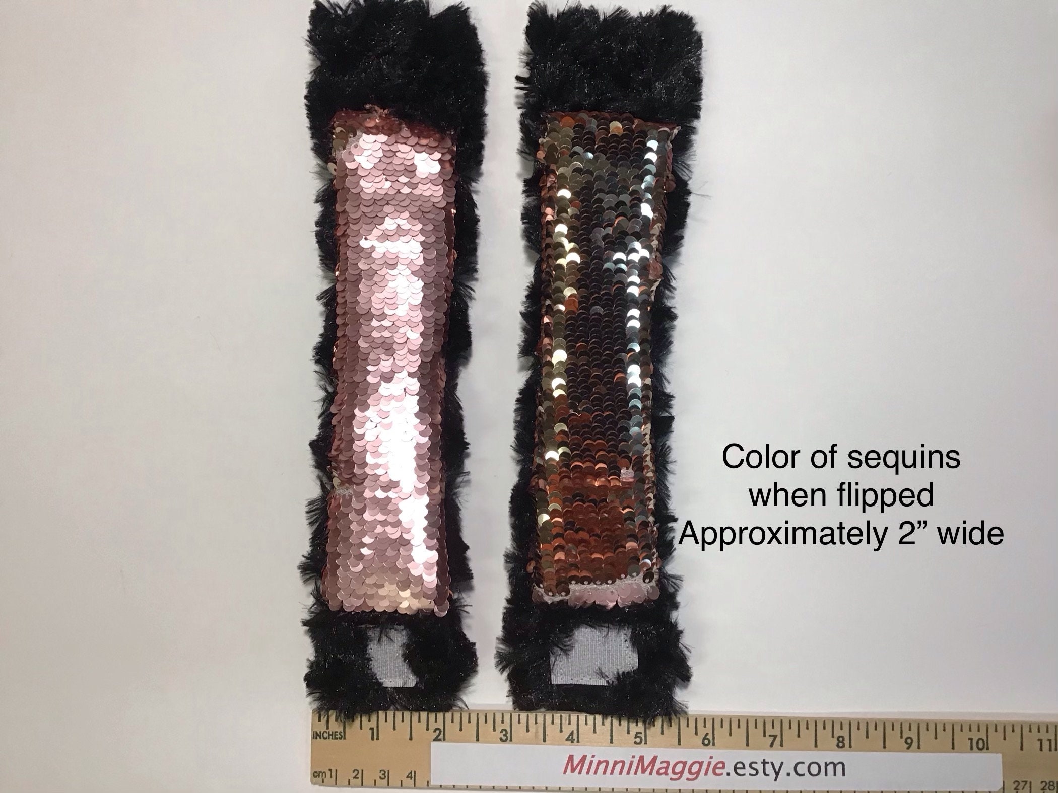 Fidget Wrist Cuff Rose Gold Flip Sequins Arm Band Dementia - Etsy