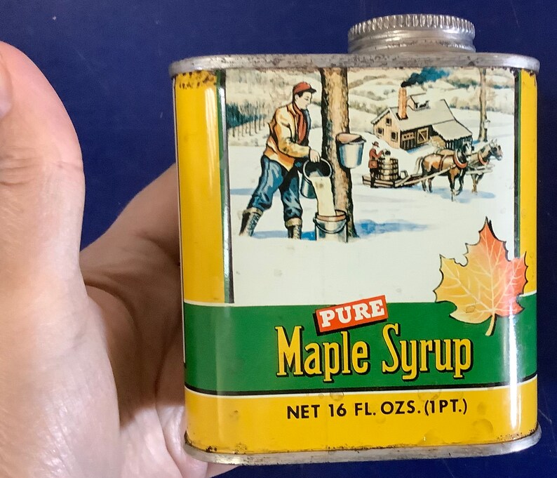 Vintage Pure Maple Syrup Tin Great Condition and Graphics Rare - Etsy