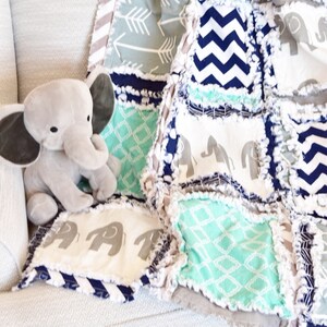 Elephant Rag Quilt Kit Baby Quilt Kit Baby Shower Gift - Etsy
