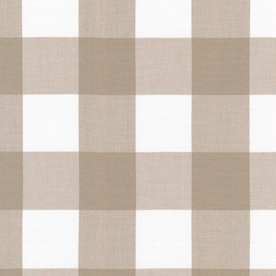 Tan Buffalo Plaid Cotton Fabric by the Yard Robert Kaufman - Etsy