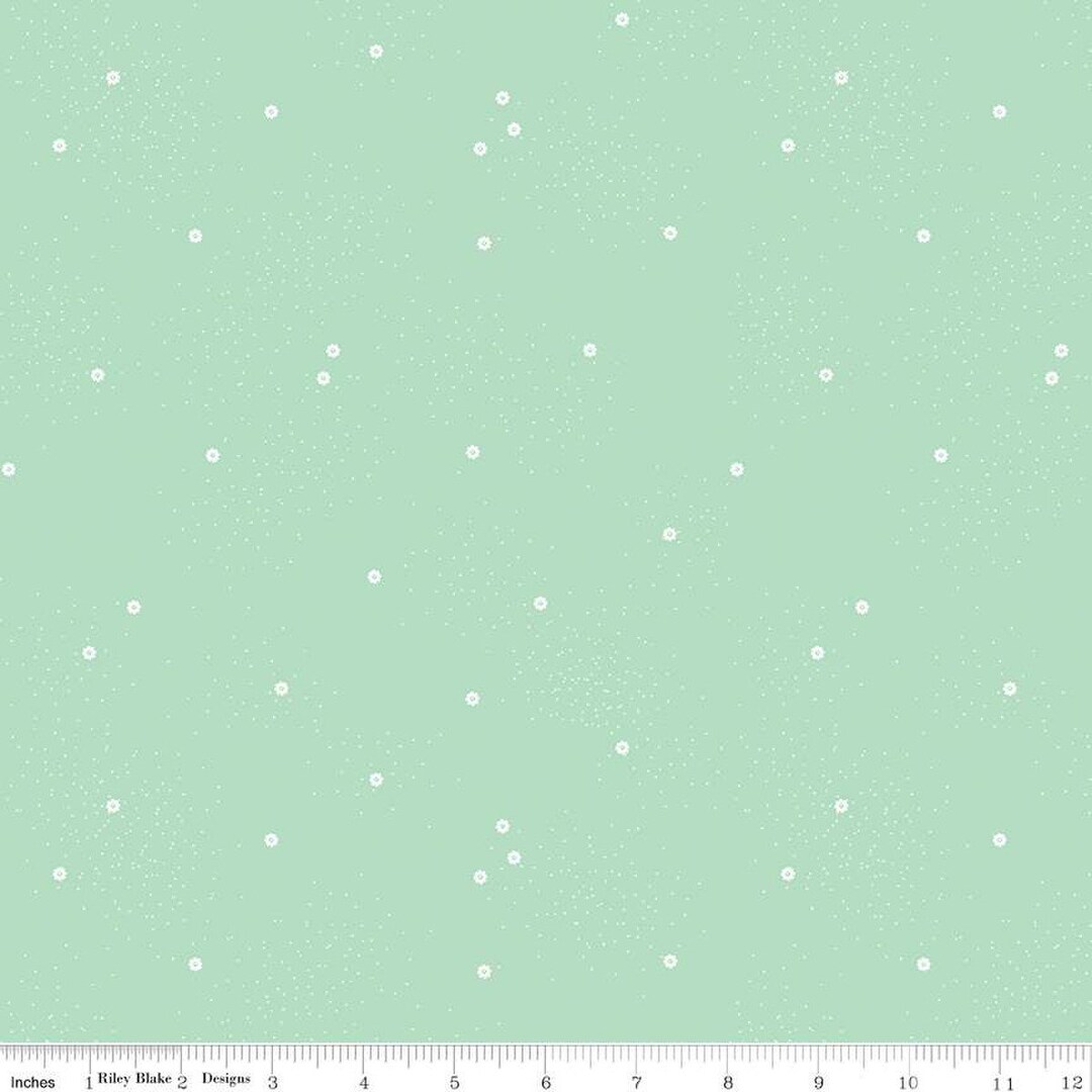 Mint Cotton Fabric by the Yard by Riley Blake Designs, Quilters Cotton ...