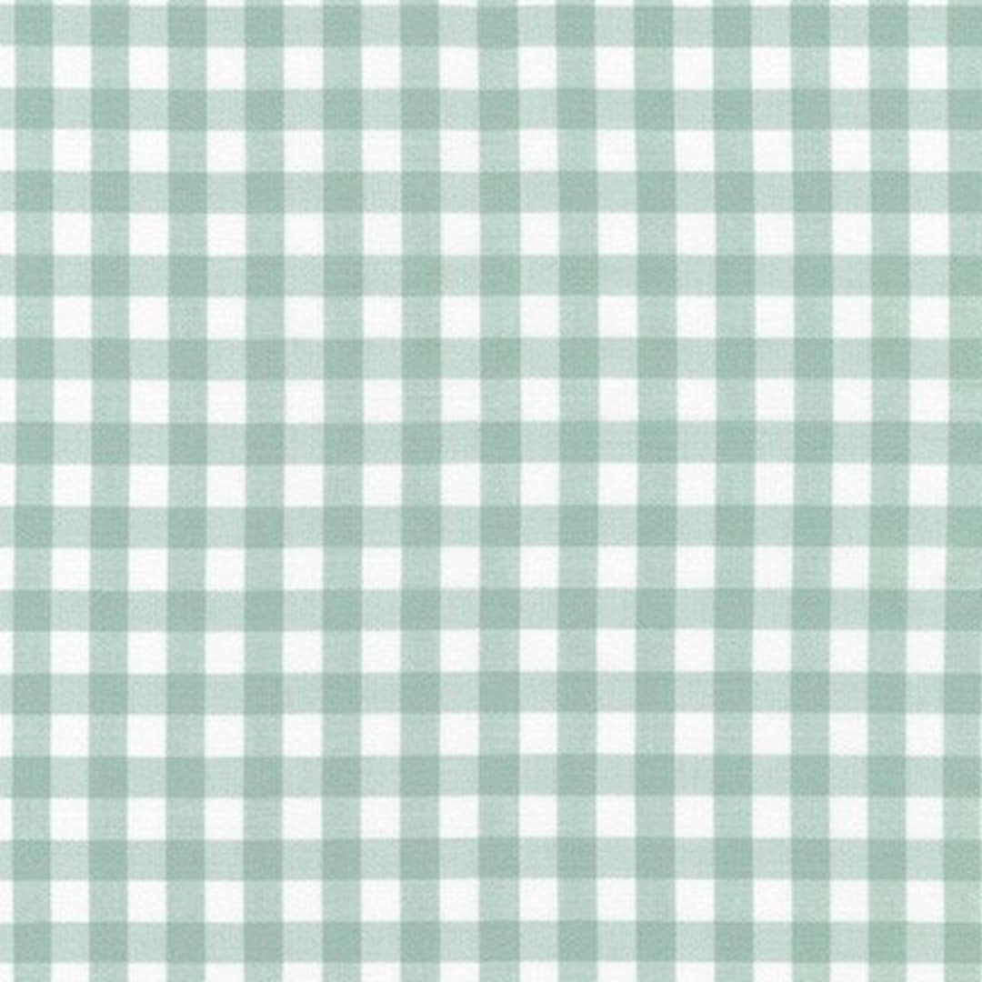 Sage Green Gingham Fabric by the Yard, Robert Kaufman 3/8'' Gingham ...
