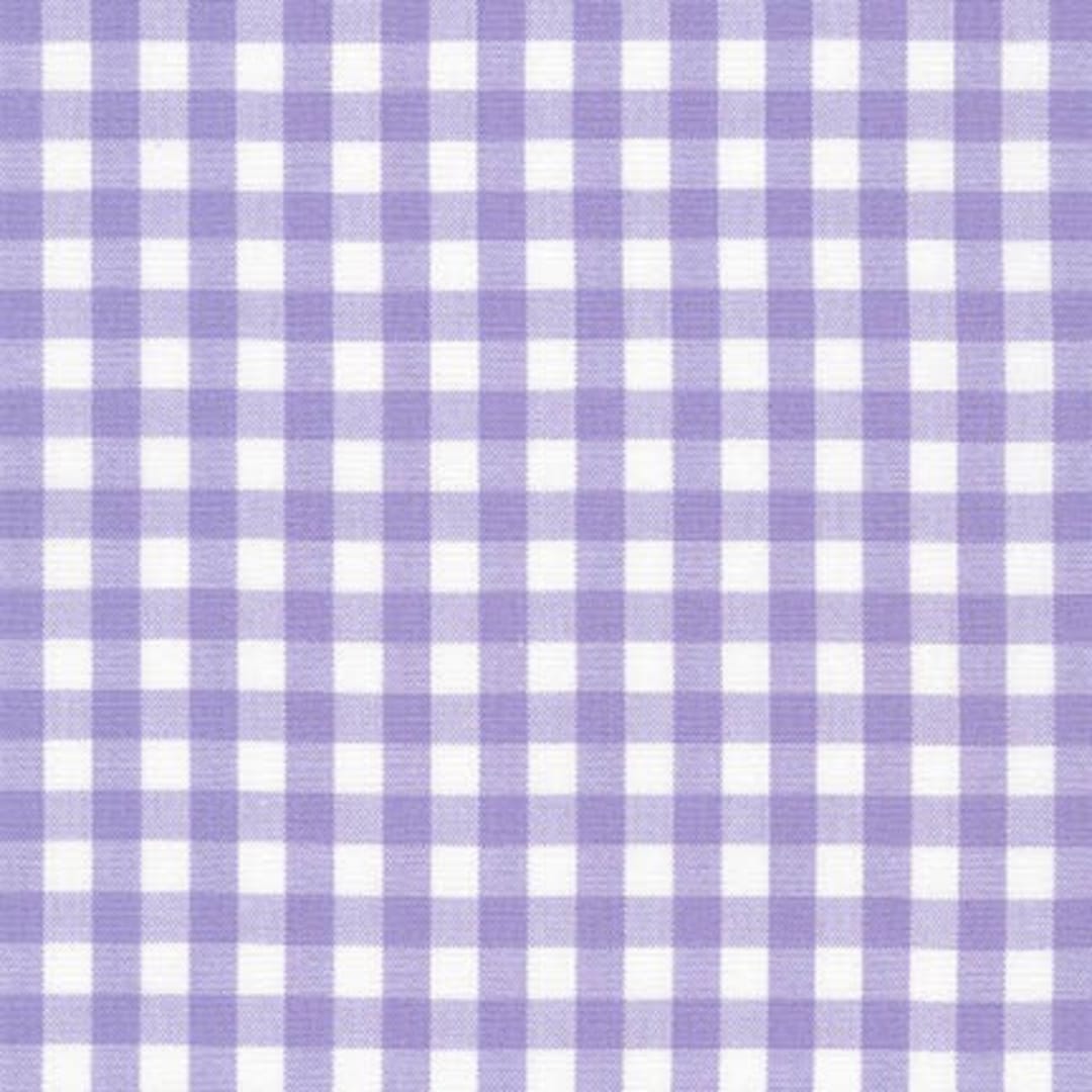 Lavender and White Plaid Cotton Fabric by the Yard, Robert Kaufman ...