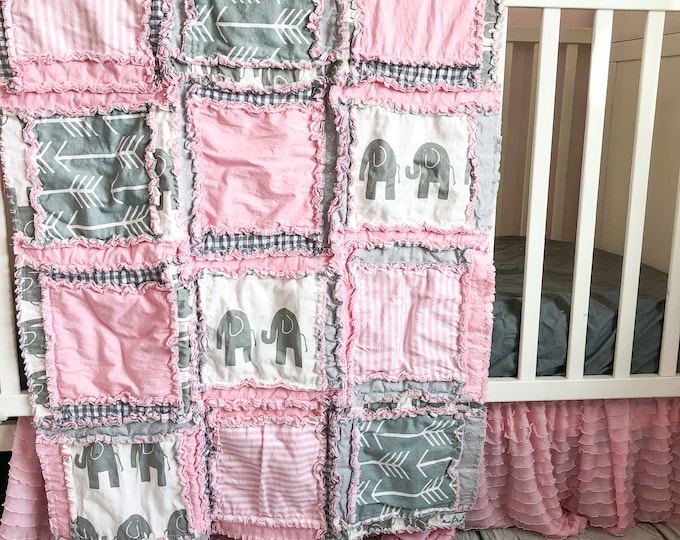 Baby Quilt Kits for Baby Girl Quilt, Rag Quilt Kit - Etsy