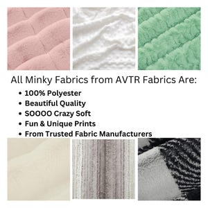 Baby Pink Solid Minky Fabric by the Yard, Cuddle Minky Faux Fur Fabric ...