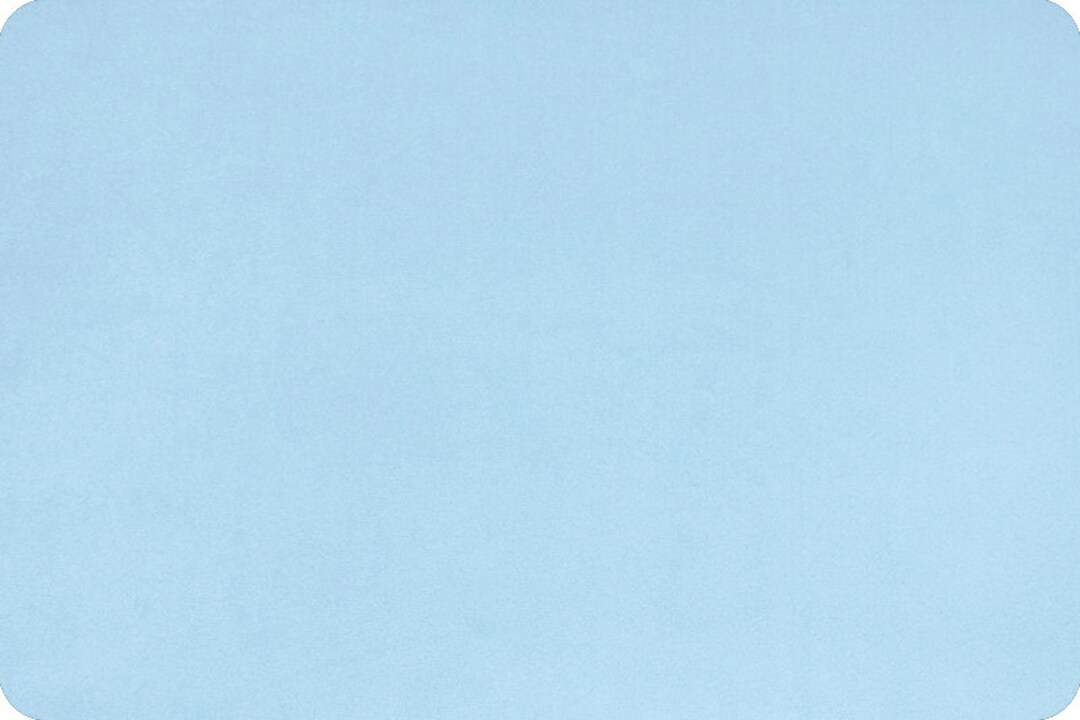 Baby Blue Solid Minky Fabric by the Yard, Cuddle Minky Faux Fur Fabric ...