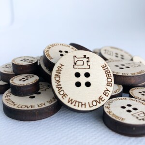 Personalized Sewing Wooden Buttons, Big Buttons - Etsy