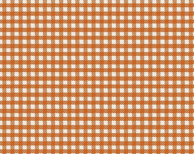 Burnt Orange Fabric by the Yard by Riley Blake Designs, Orange Plaid ...