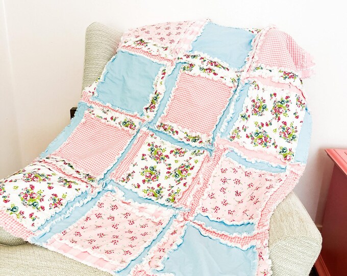 Baby Quilt Kits for Baby Girl Quilt, Rag Quilt Kit - Etsy