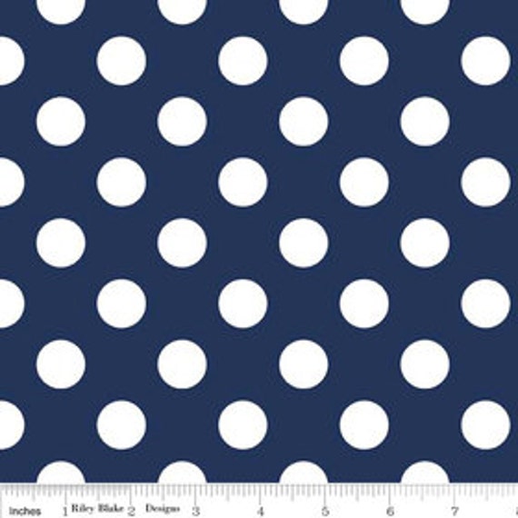 Navy Blue Polka Dot Fabric Navy Blue Fabric Quilting Cotton - Etsy