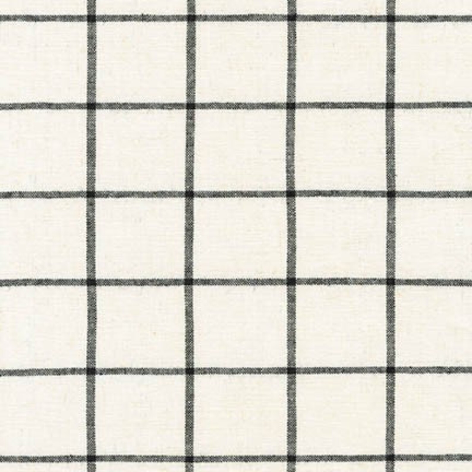 Ivory and Black Linen Fabric by the Yard Woven Material | Etsy