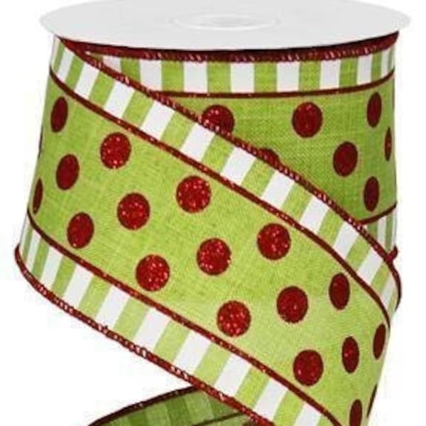 Christmas Wreath Red and Lime Green - Etsy