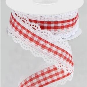 Red Lace Ribbon - Etsy