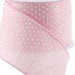 Light Pink Swiss Dot Ribbon on Royal Pale Pink Dots Wired Ribbon 2.5 ...