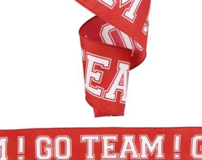 Red Crimson Go Team Ribbonred Go Team Ribbon Football Ribbon 2.5 Inch ...