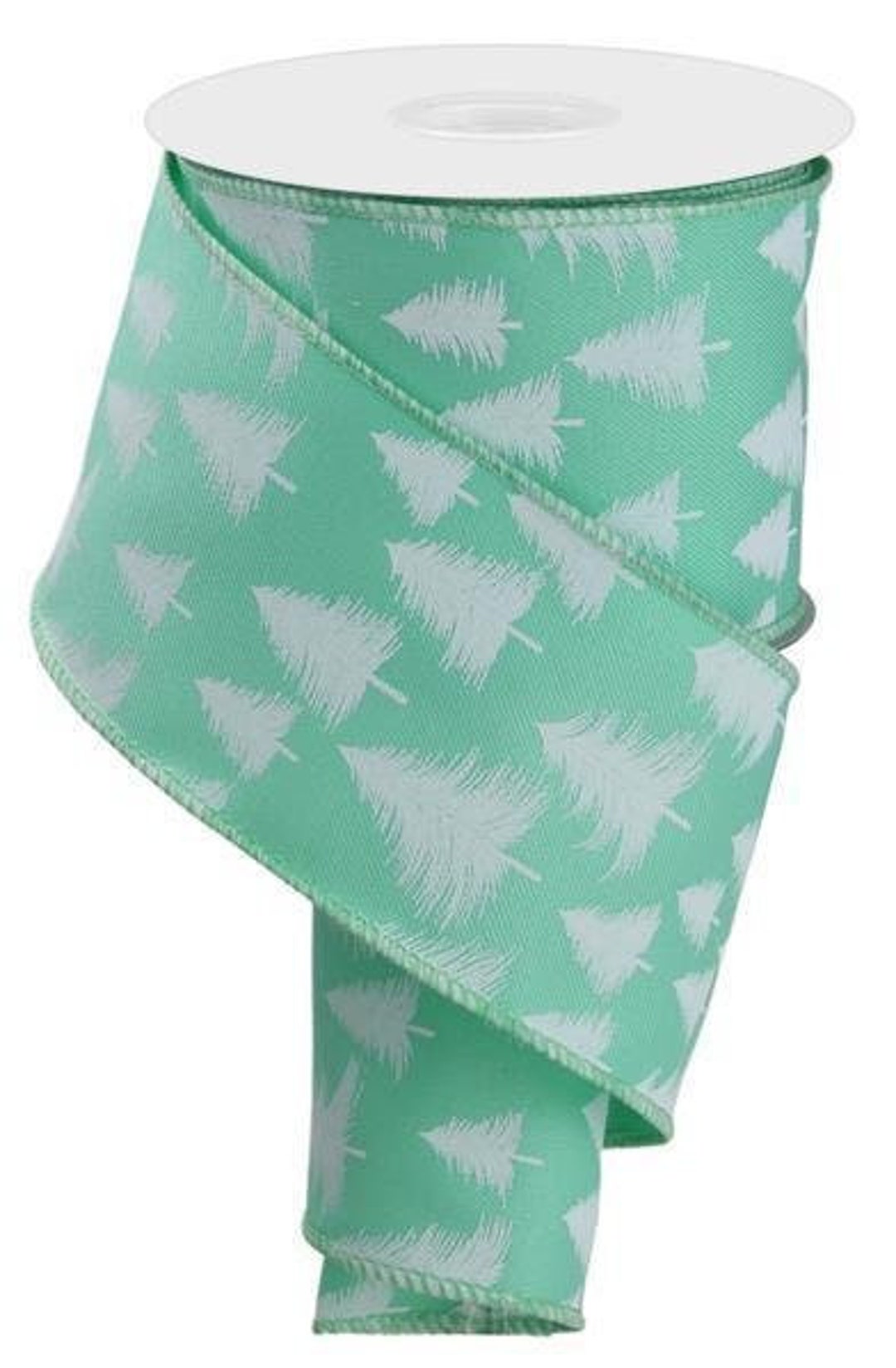 Mint Tree Ribbon Mint Christmas Ribbon Wispy Tree Ribbon 2.5 Inch Wired ...