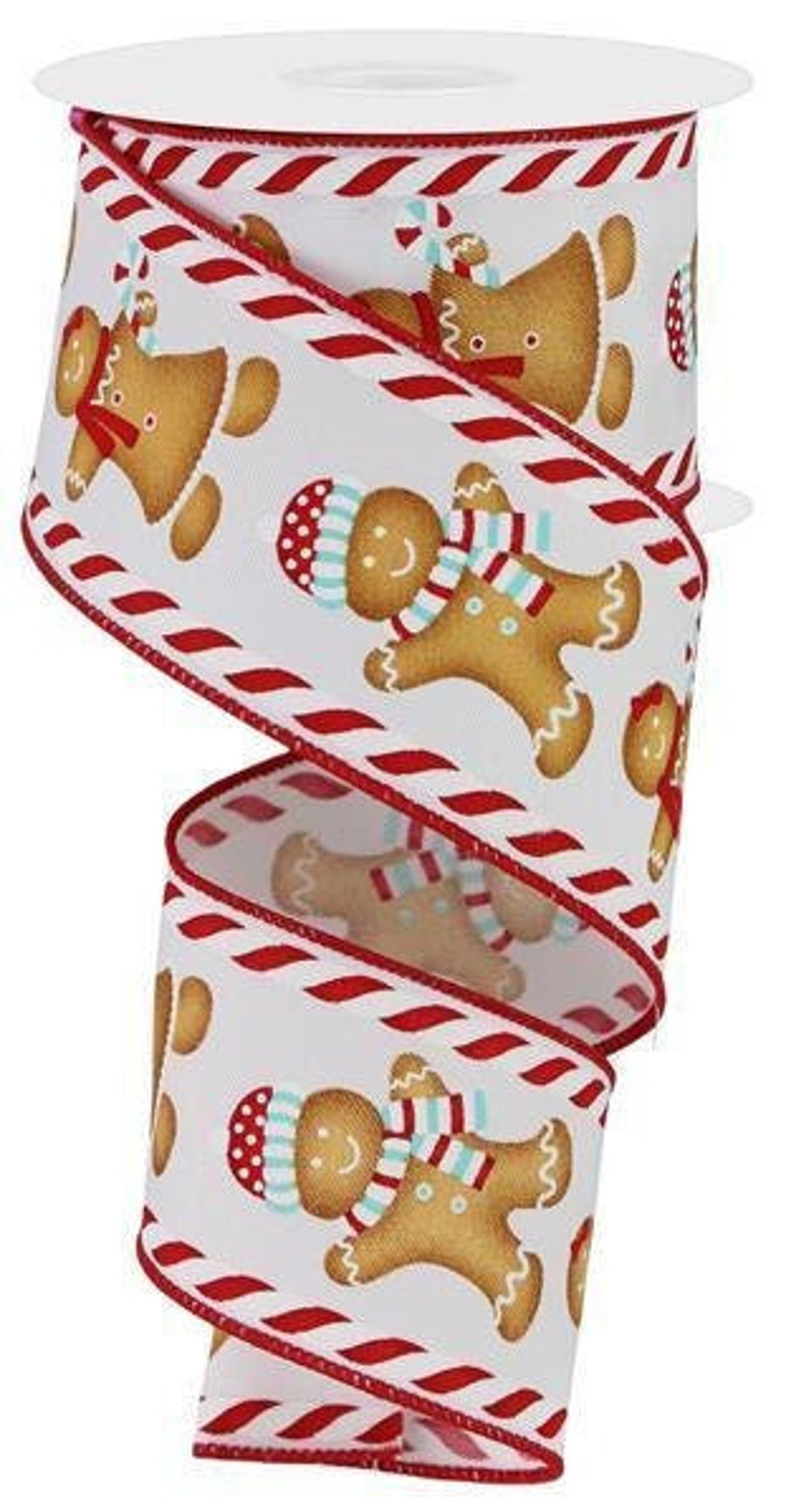 Gingerbread Man Ribbon Gingerbread Boy Girl Ribbon Red Blue Gingerbread ...