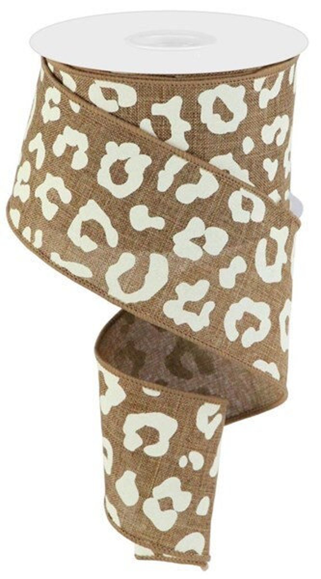 Animal Print Tan Leopard Cheetah Print Wired Ribbon 2.5 Inch - Etsy