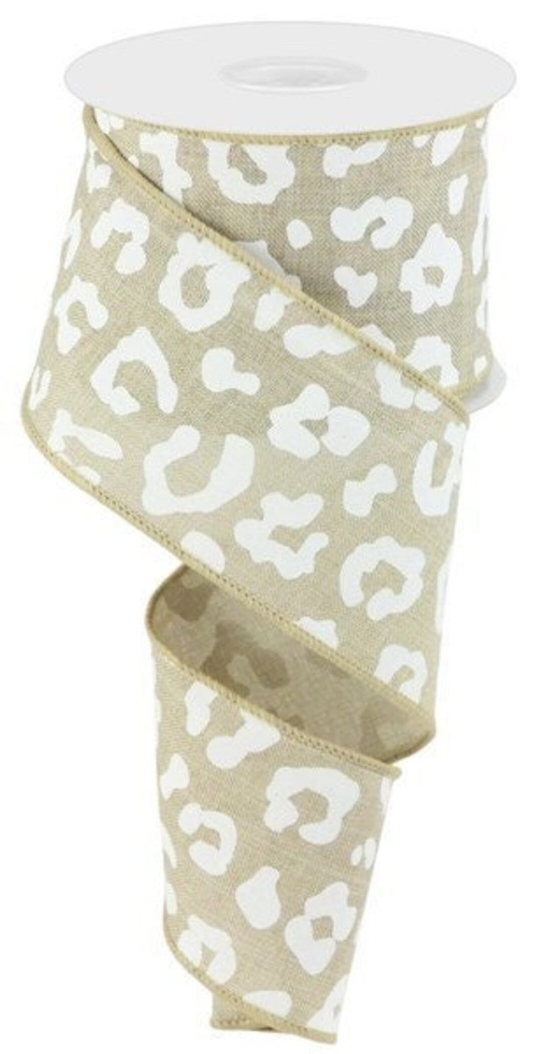 Animal Print Tan Leopard Cheetah Print Wired Ribbon 2.5 Inch Wired - Etsy