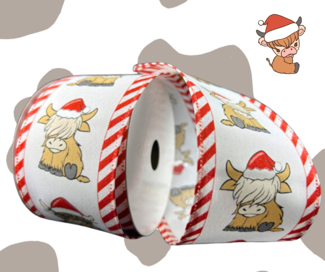 Highland Cow Ribbon Highland Cow Christmas Ribbon 2.5 Inch - Etsy