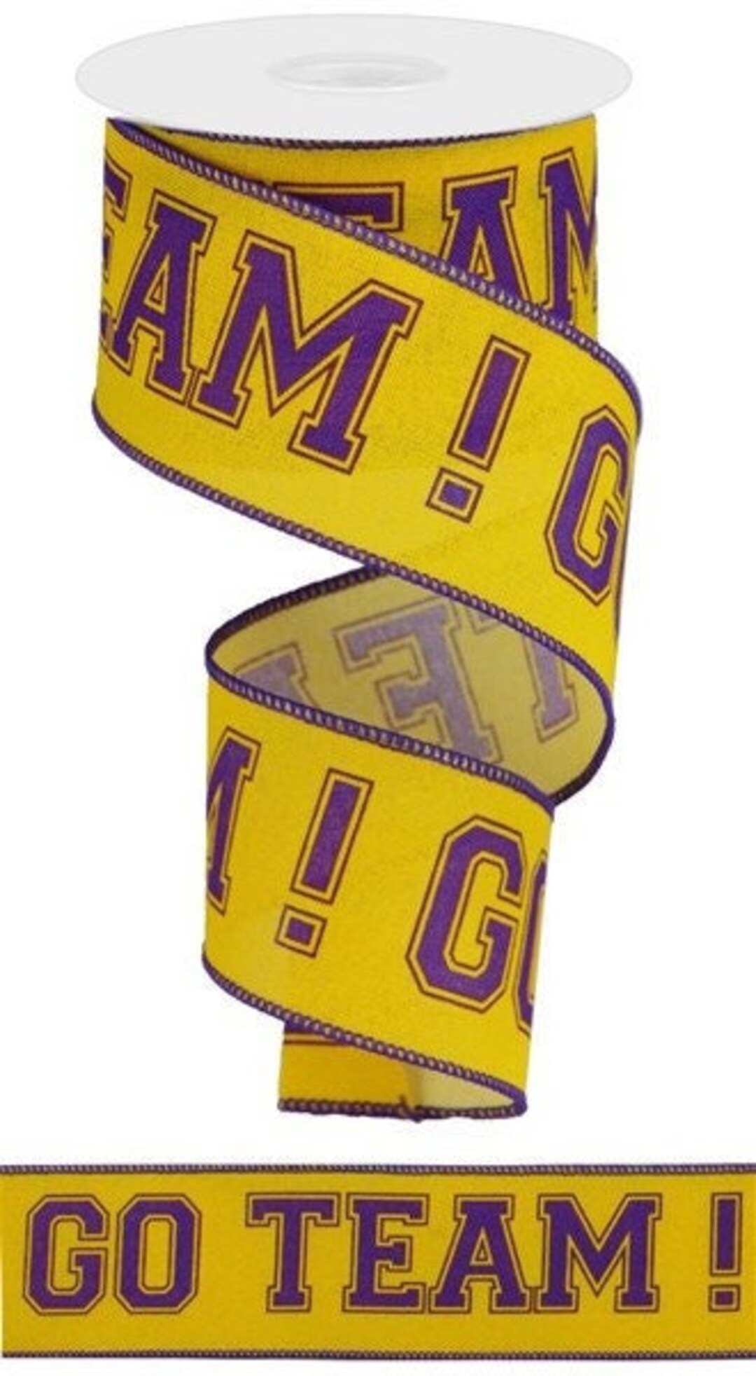 Purple Yellow Go Team Ribbon LSU Go Team Ribbon Football - Etsy