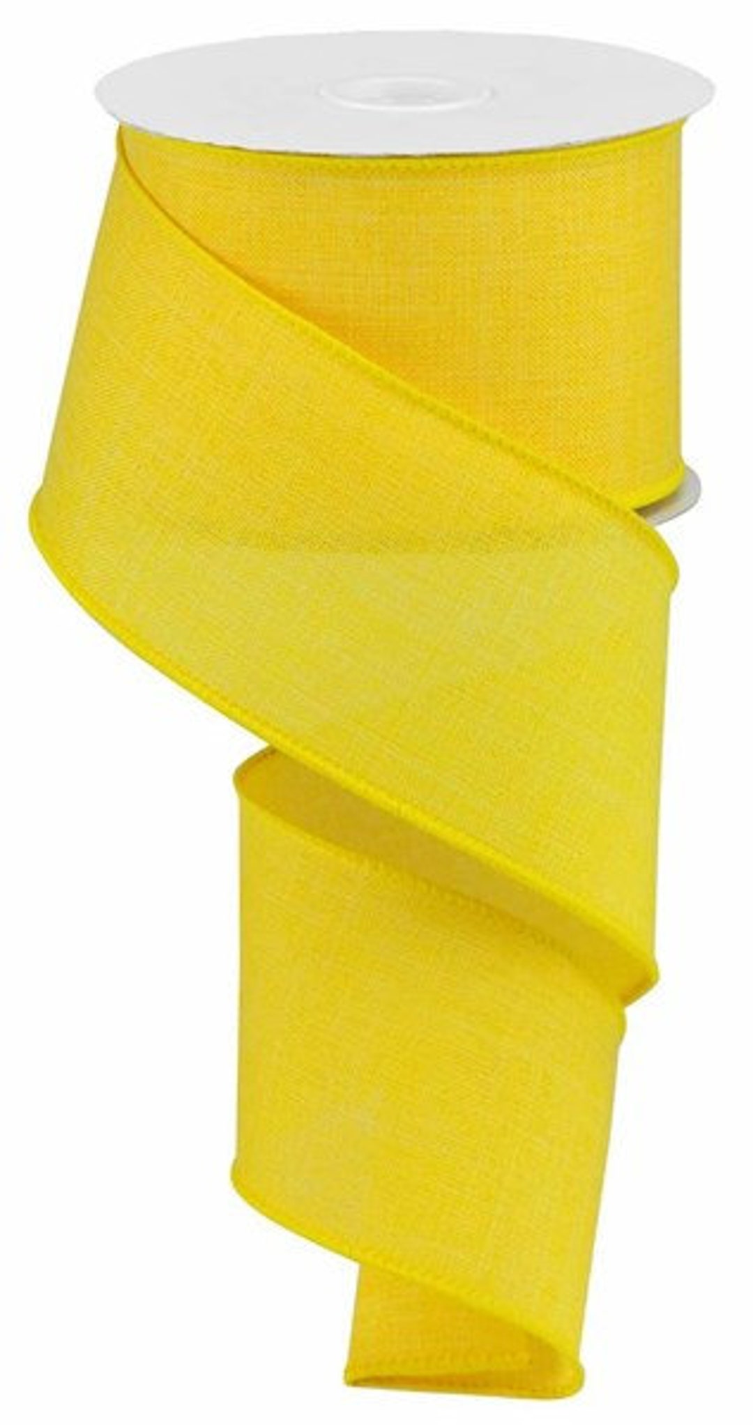 Yellow Royal Burlap Ribbon Sun Yellow Wired Ribbon 2.5 Inch Wreath ...
