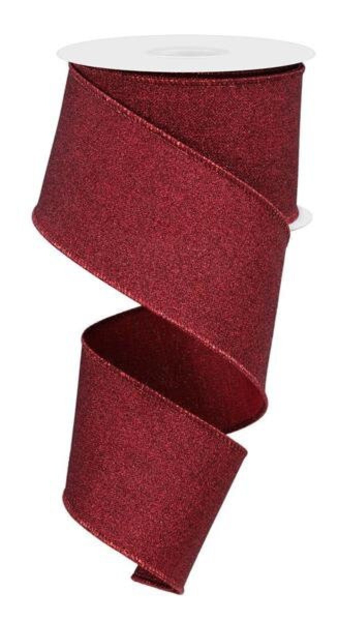 Burgandy Glitter Ribbon Burgandy Fine Glitter on Royal Ribbon 2.5 Inch ...
