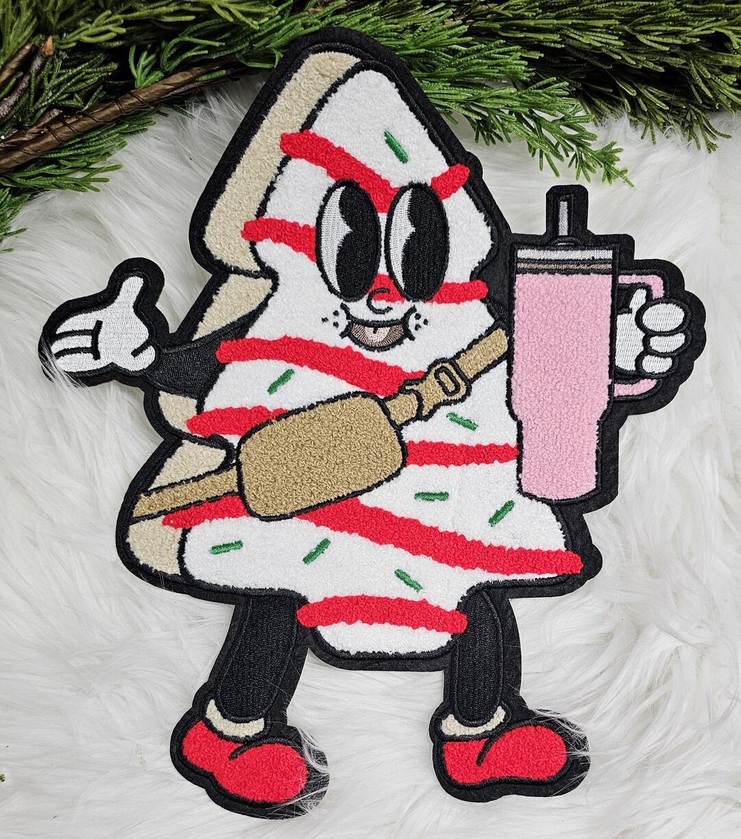 Christmas Tree Snack Chenille Patch Christmas Tree Iron on Snack Tree Patch - Etsy