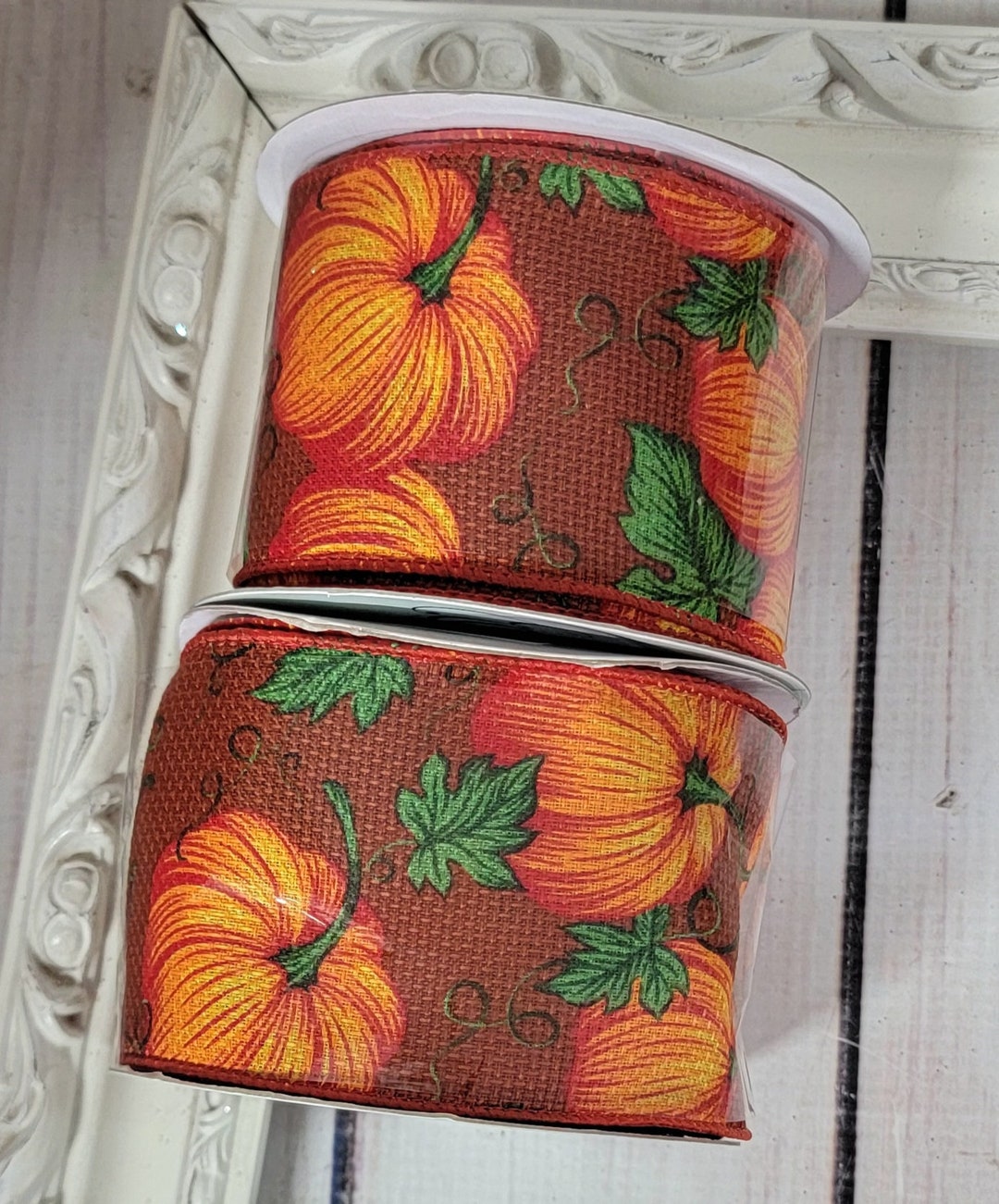 Pumpkin Ribbon Pumpkin Ribbon Thanksgiving Fall Pumpkin 2.5 Inch Ribbon ...