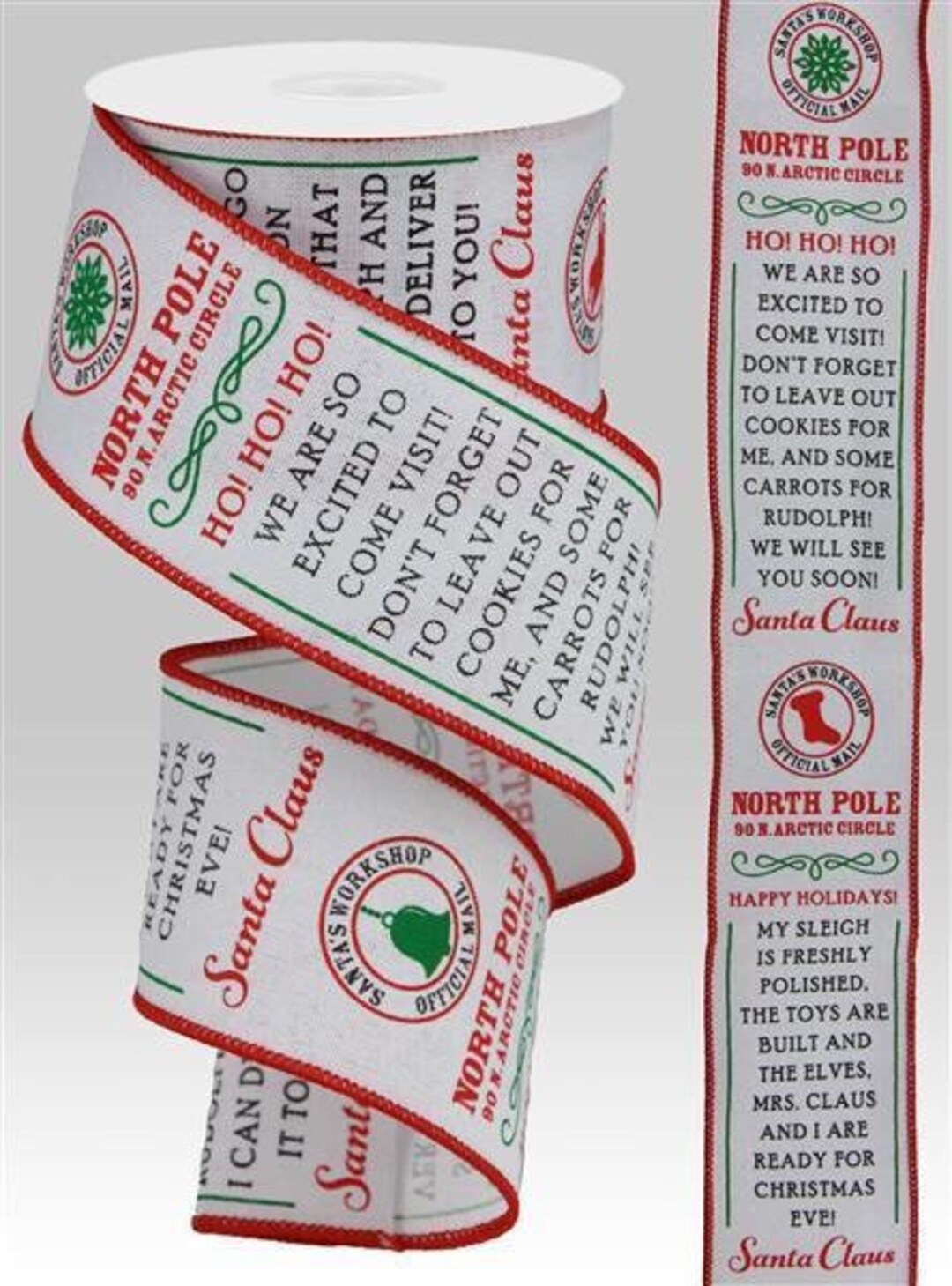 Letters From Santa Christmas Ribbon Santa Ribbon Merry Christmas Ribbon ...