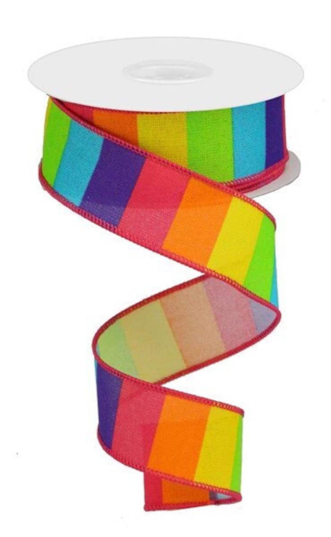 Horizontal Rainbow Stripes Ribbon Rainbow Ribbon Mutli Color Stripe ...