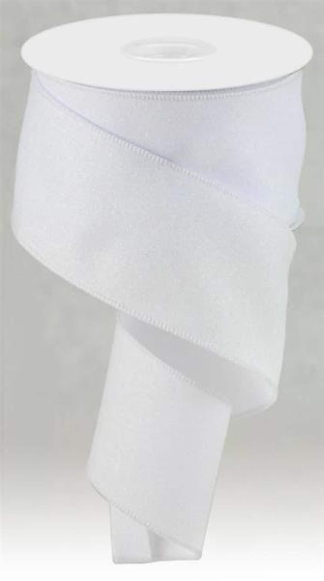 White Glitter Ribbon White Glitter Ribbon 2.5 Inch Wired Ribbon - Etsy