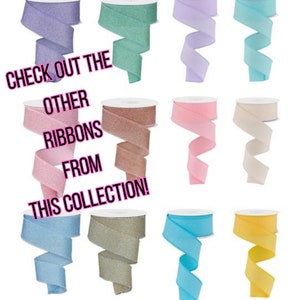 Light Pink Glitter Ribbon Light Pink Fine Glitter on Royal Ribbon 1.5 ...