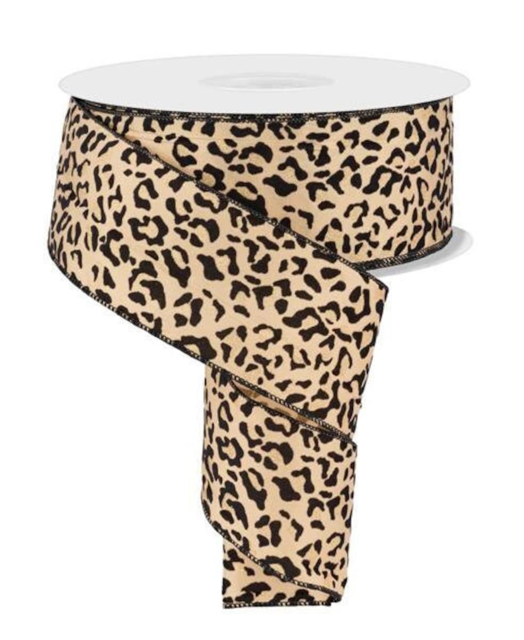 Leopard Print Ribbon Cheetah Print Ribbon 2.5 Inch Wired Ribbon Animal ...