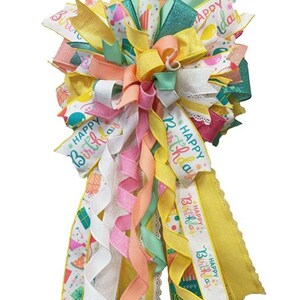 Happy Birthday Ribbon Party Hat Birthday Wired Ribbon 2.5 Inch Wired ...