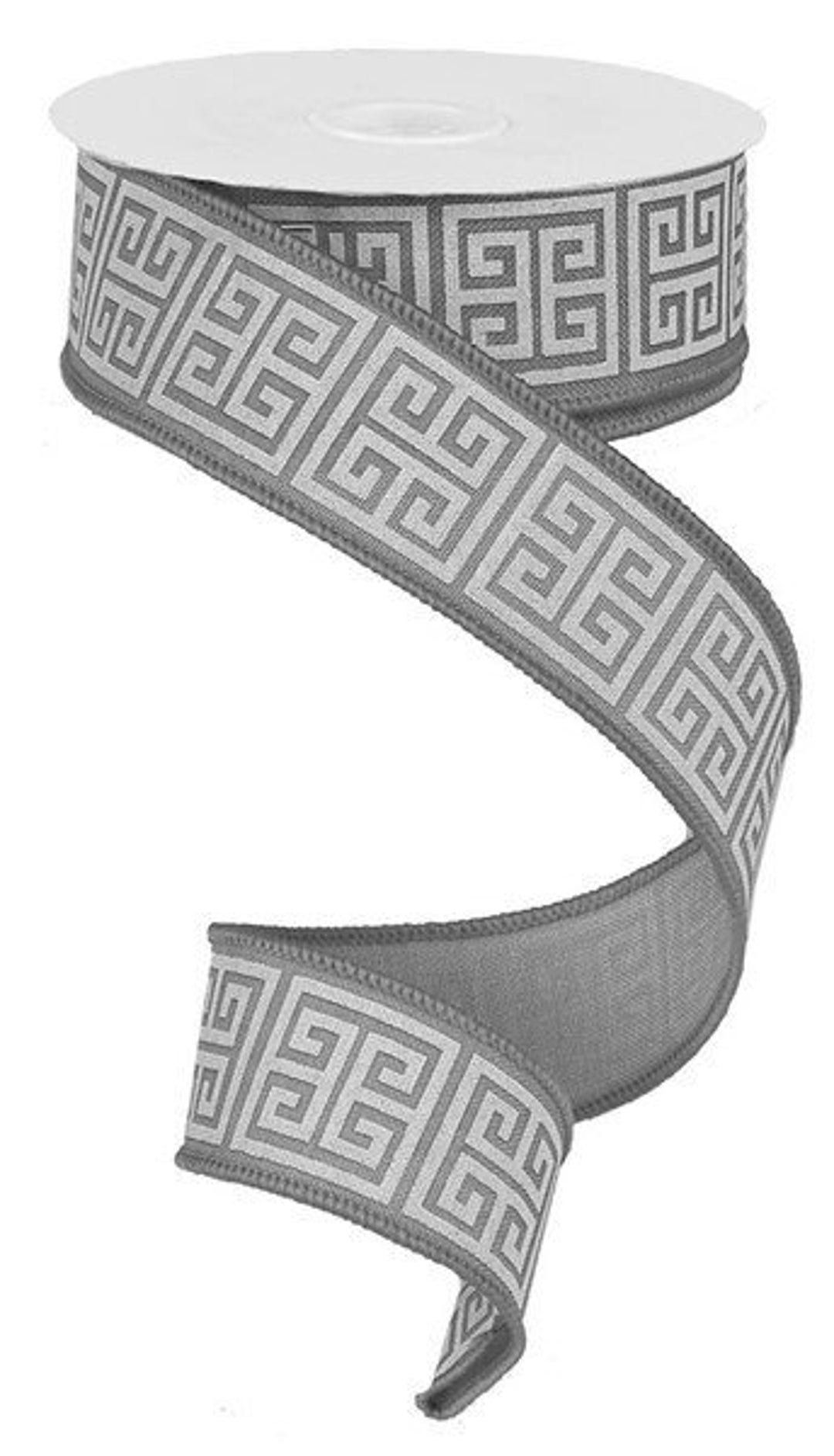 Grey Greek Key Ribbon Grey White Ribbon Grey Greek Keyl Ribbon Wreath ...