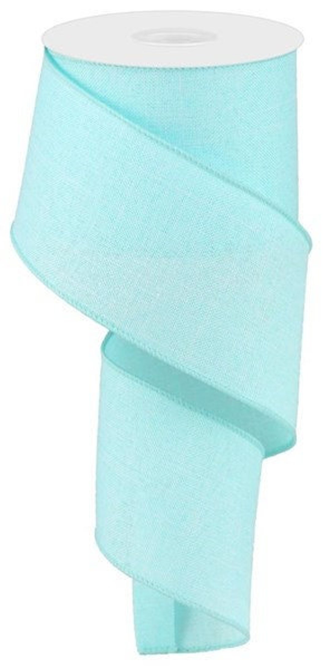 Ice Blue Royal Burlap Ribbon Aqua Wired Ribbon 2.5 Inch Wreath Ribbon ...