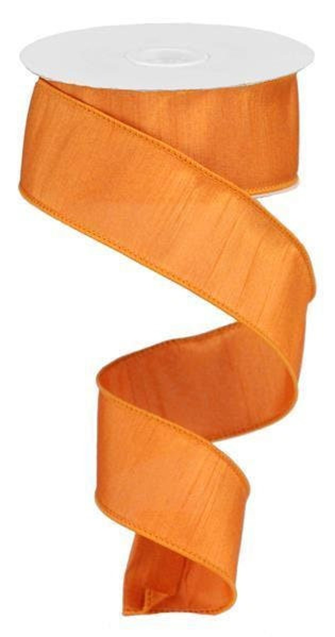 Orange Dupioni Ribbon Orange Ribbon 1.5 Inch Wired Ribbon - Etsy