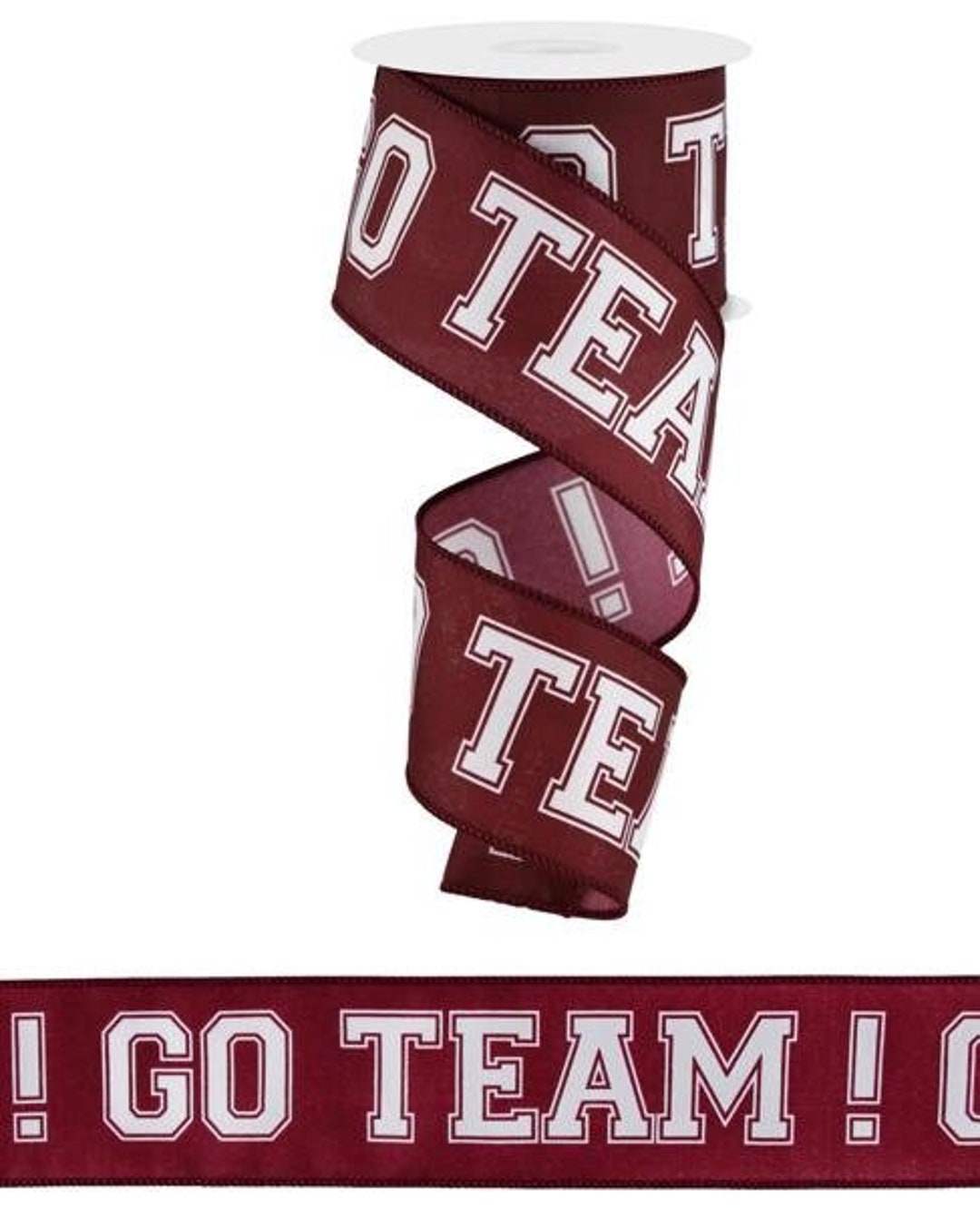 Maroon Go Team Ribbon Burgandy Go Team Ribbon Football Ribbon - Etsy