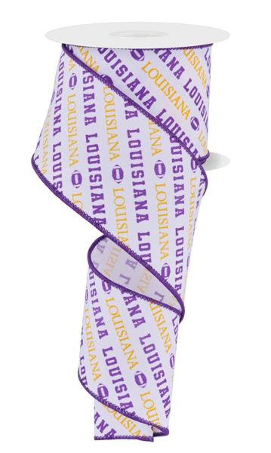 Louisiana Ribbon LSU Tigers Football Purple Gold Football Ribbon LSU ...