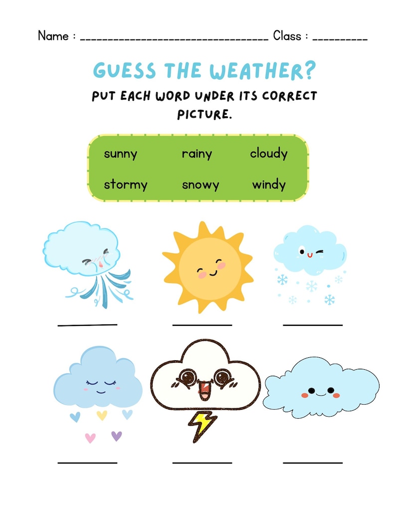 Early Learning, Weather Chart, Four Seasons, Temperatures Colourful ...