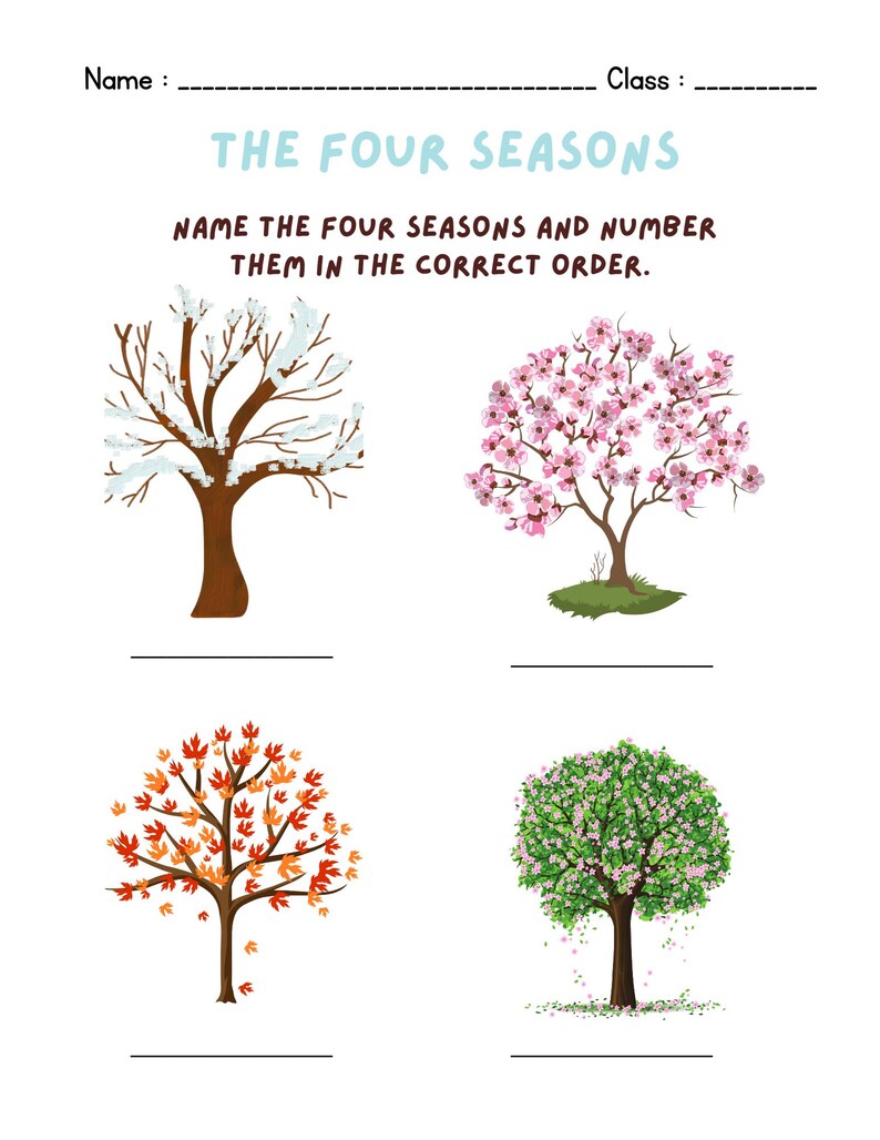Early Learning, Weather Chart, Four Seasons, Temperatures Colourful ...