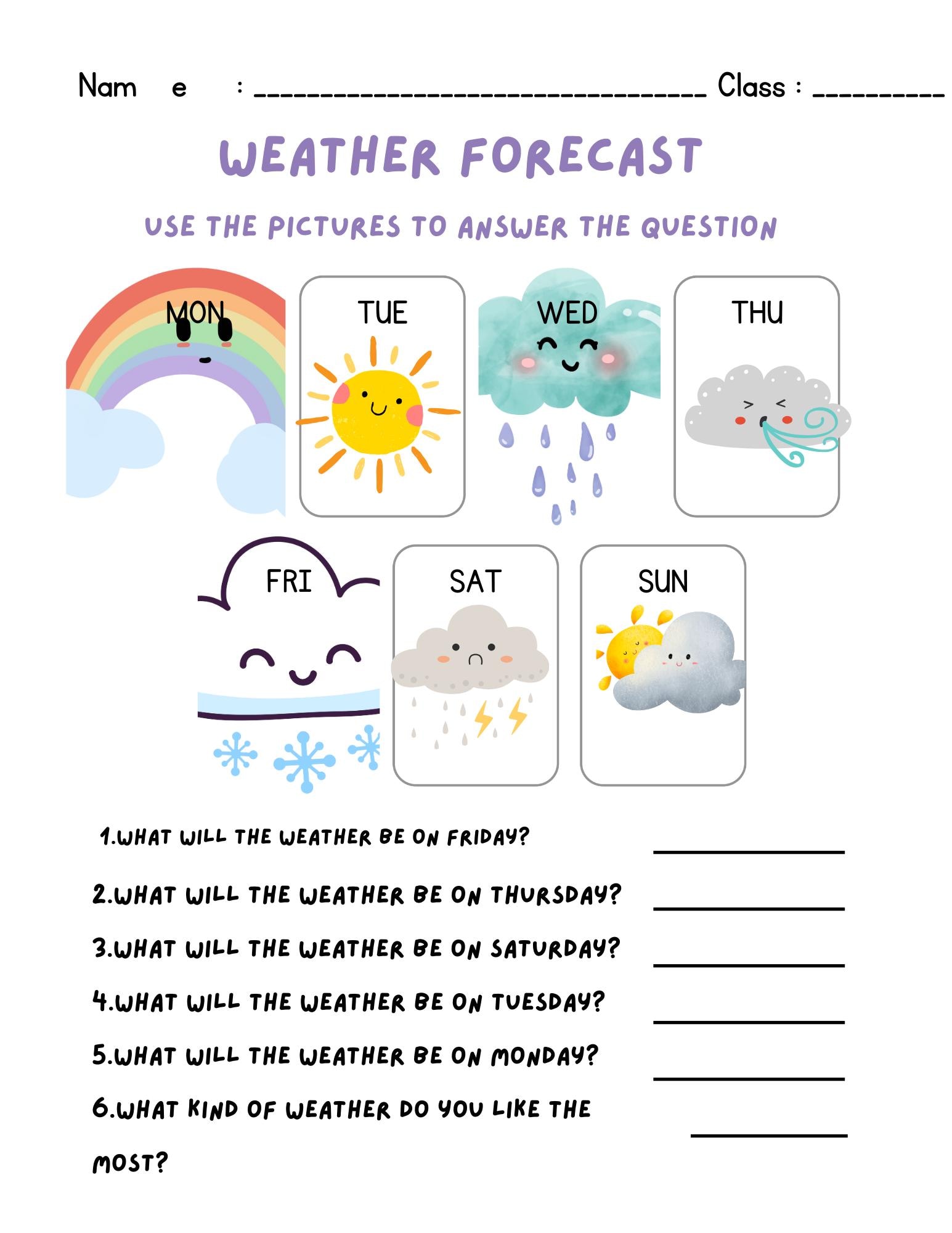 Early Learning, Weather Chart, Four Seasons, Temperatures Colourful ...