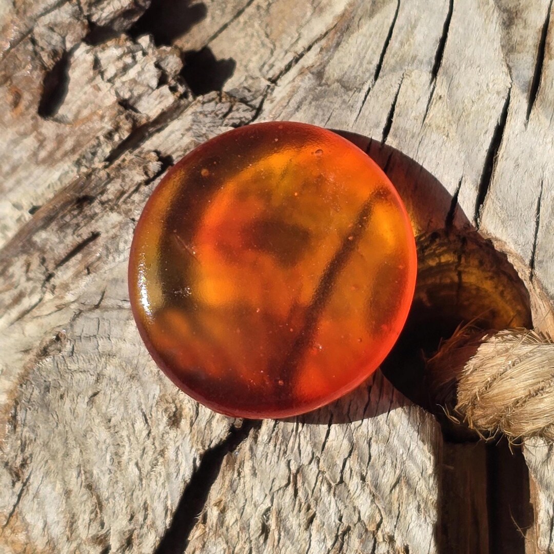 RARE Japanese Sea Glass Ohajiki Marble | Red/orange - Etsy