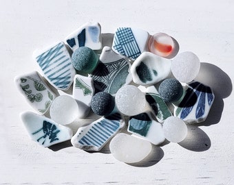 Japanese, Hawaiian and Seaham Sea Glass Mix Sea Glass Marbles Ohajiki ...