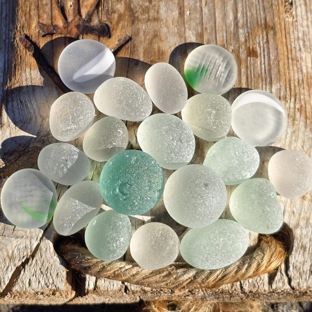 Japanese and Seaham Sea Glass Bubble Mix | Sea Glass Marbles | Ohajiki ...