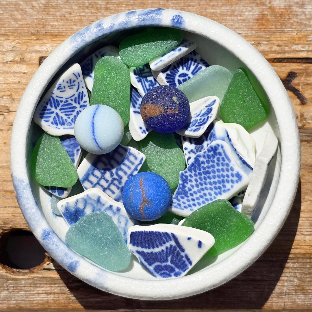 Japanese, Hawaiian and English Sea Glass Mix | Sea Glass Marbles | Sea ...