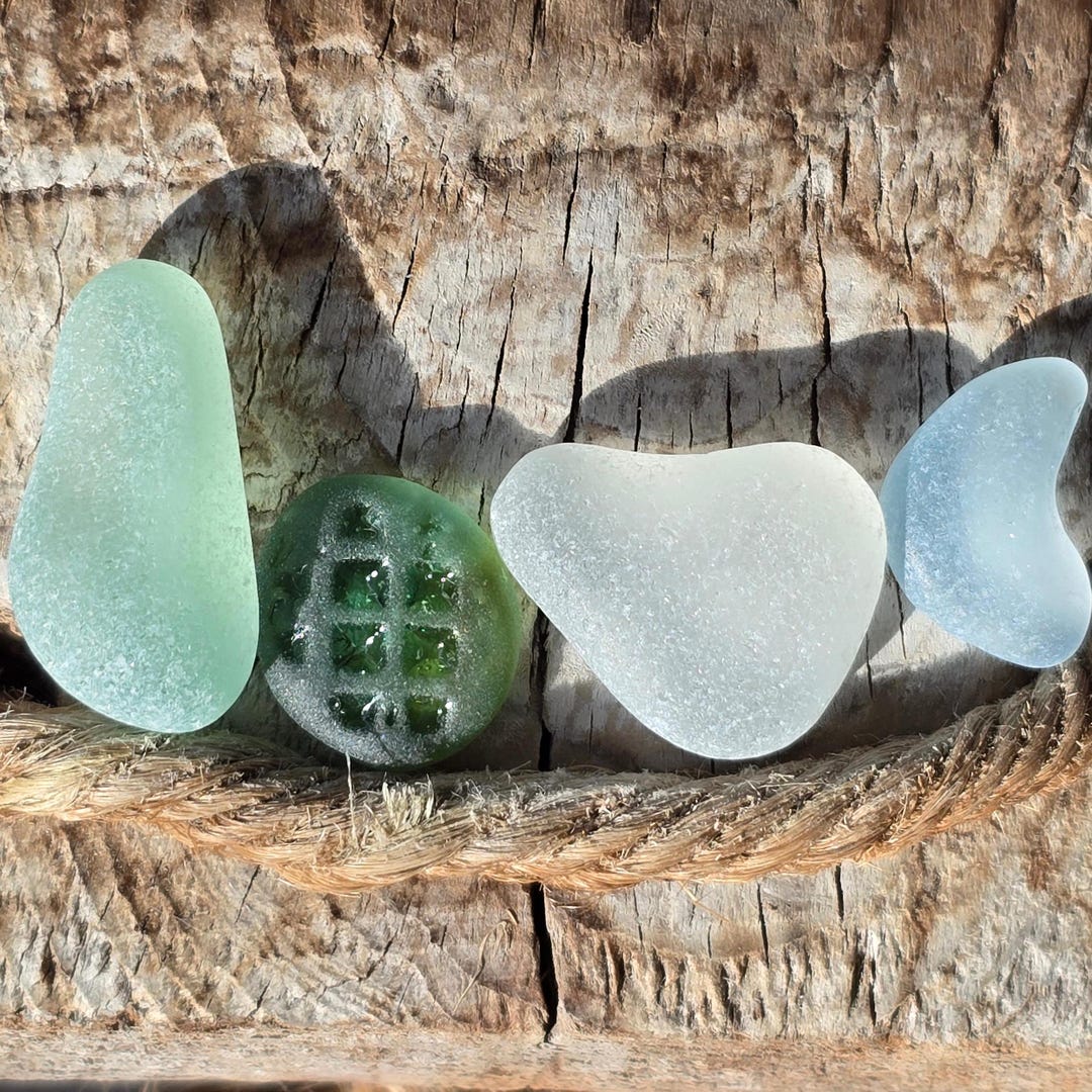 Japanese Sea Glass Sea Glass LOVE Arrangement - Etsy