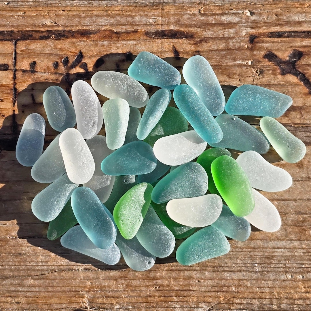 Japanese Sea Glass Aquamarine Sea Glass JQ - Etsy