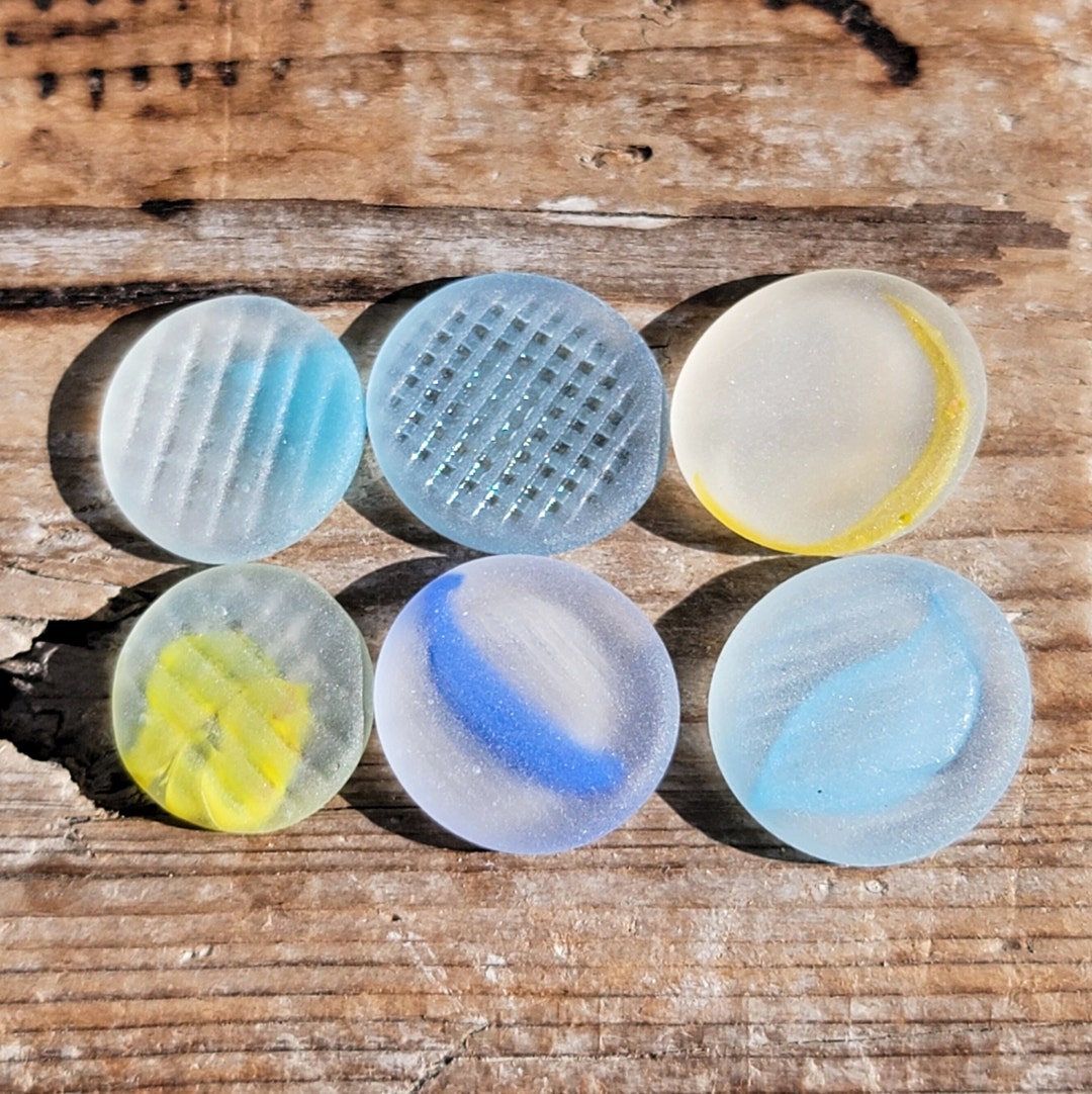 Japanese Sea Glass Ohajiki Flat Marbles Multi Color Mix - Etsy